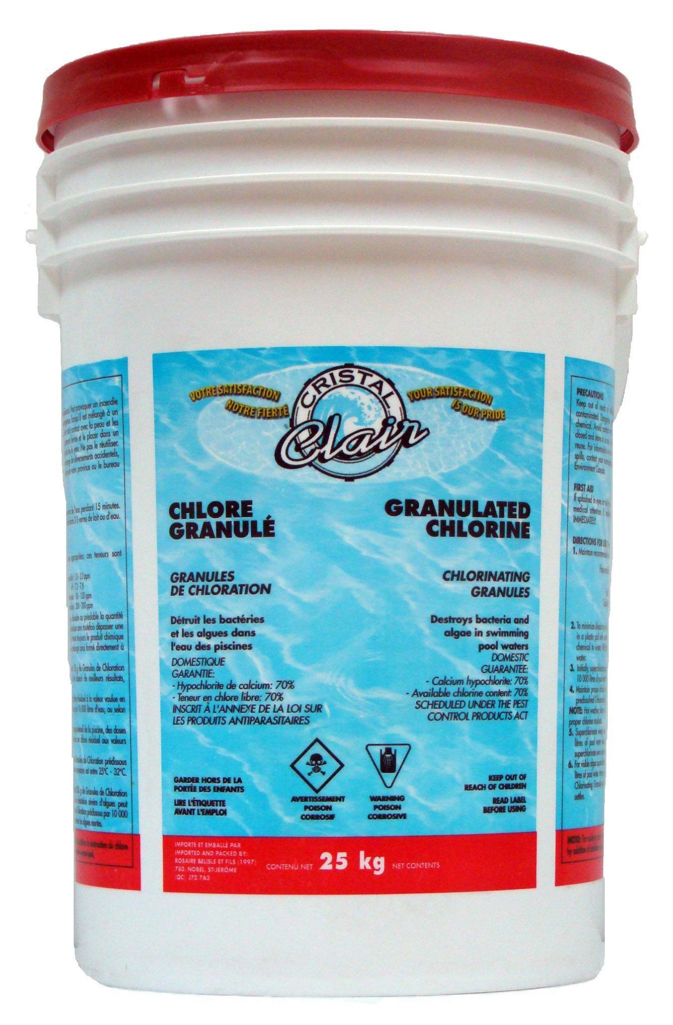 Chlore granulé 70% pour piscines - 30 kg | Groupe Gilco